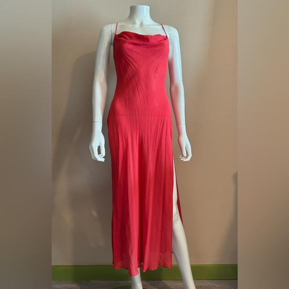 Victoria's Secret | Dresses | Vintage Victorias Secret 0 Silk Sheer Red ...